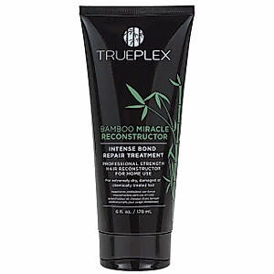 Trueplex KERATHERAPY Bamboo Miracle Reconstructor Bond Repair Treatment, 6 oz., 178 ml - Vegan Thermal Protection & Hair Strengthener for Damaged Hair with Argan Oil, Cysteine, & Bamboo Extract