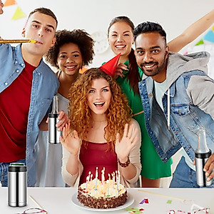 Olerd 16oz Double wall Stainless Steel Insulated Can Cooler, Bottle or Tumbler for Slim Beer & Hard Seltzer Cans, Beer Bottle Holder (Silver)