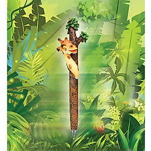 Puzzled CUTE GIRAFFE Planet Pens Resin Ballpoint Writing pen - Zoo Animals/Animals Collection - 6 INCH - Affordable Gift For Kids and Adults - Item #3692