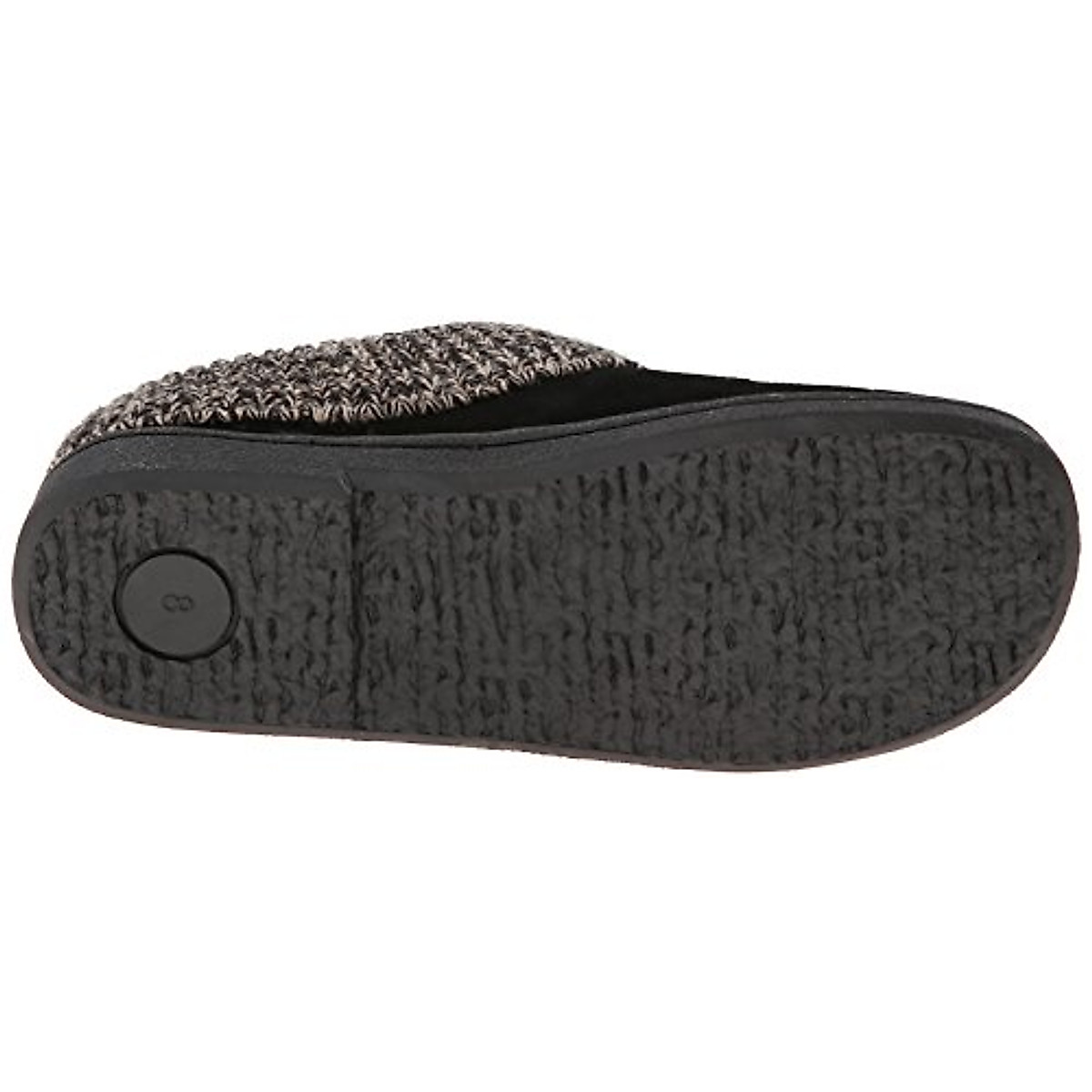 Clarks Women's Knit Scuff Slipper, Black, 8 M US