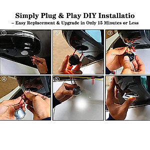 KURL-T Full LED Side Under-Mirror Puddle Light Lamp Assembly Replacement For Fo rd F 150 Expedition Explorer Edge Flex Fusion Taurus X Lincoln Mercury, Blue Light, 2 PCS