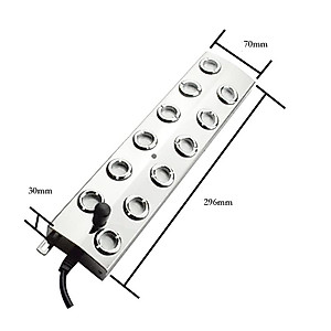NP Mist Maker 12 Head Fogger Stainless Steel Pond Mister with Waterproof Power Supply & 5M/16.4ft Long Cable Ultrasonic Humidifier for Water Fountain Spray Machine