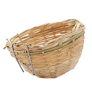 freneci 10pcs Bamboo Weaving Canary Birds Nest Handmade Hatching Breeding Nest