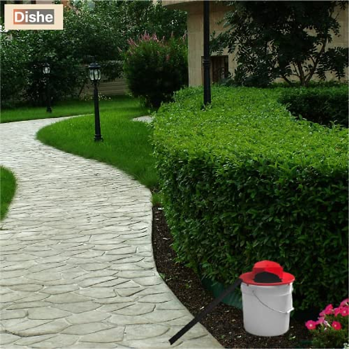 Dishe Mice Trap-Flip N Slide Bucket Lid Mouse,Chipmunk Trap|No See Kill| Humane or Lethal| Door Style| Auto Reset| Multi Catch| in- Outdoor| 5 Gallon Bucket Compatible| Reusable| Treated As Humanely…