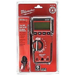MILWAUKEE'S Digital Multimeter,600V,10A,40 MOhms (2216-20)
