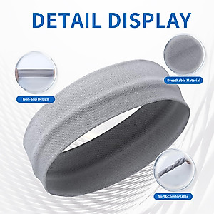 AQSXO 42 Pack Soft Elastic Stretch Athletic Hair Bands, Fashion Headbands for Women's Hair and Girls