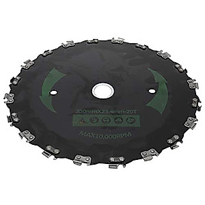 Patioer 2 Pack 9 Inch 20T Chainsaw Tooth Brush Blades for Cutter, Trimmer, Weed Eater, Lawnmower (2 Pack Different Adapter Kit Included)