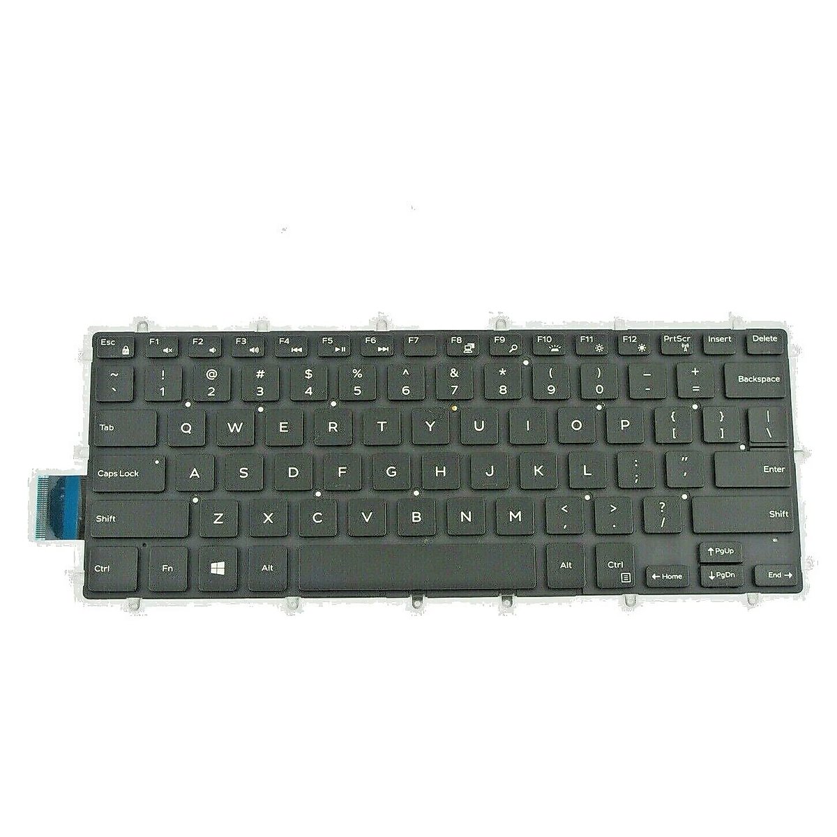 PCRepair Replacement Keyboard for Dell Inspiron 13 7370 7373 7375 7466 7467 7467 7472 H4XRJ 0H4XRJ Black US NO Backlight