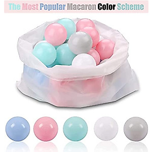 LANGXUN 100pcs Soft Plastic Ball Pit Balls - Plastic Toy Balls for Kids - Ideal Baby Toddler Ball Pit, Ball Pit Play Tent, Baby Pool Water Toys, Kiddie Pool, Party Decoration, Photo Booth Props