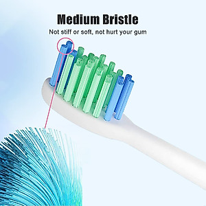 Auwish Electric Toothbrush Brush Head x 4 and Bottom Silicone Cover for Auwish Sonic Toothbrushes