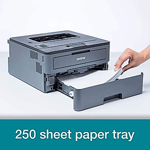 Brother New HL-L2300 Series Monochrome Laser Printer: 2400 x 600 Resolution, Upto 27 ppm Print Speed, Hi-Speed USB 2.0, 250-sheet Capacity, Automatic Duplex Printing, TF USB Cable (HL-2300 Series)