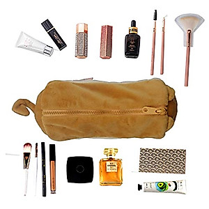 Plush Animal Stationery Cartoon Cute Dog Pencil Case for Women and Cosmetic Bag for Purse 1 Pack Corgi Brown