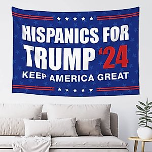 Cave Man Bar Hispanics for Trump 2024 Tapestry Bedroom Door Decor Stuff for Your Room (Size : 75X100CM)