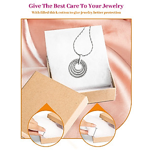 MESHA Cardboard Jewelry Gift Boxes For Shipping, Small Gift Box wtih Lids For Necklace Ring Bracelet Earring with Cotton Filled and Lids,Jewelry Box Bulk Brown 3.5x3.5x1 Inch 20 Pieces