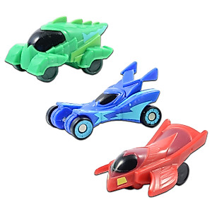 PJ Masks Playset PJ Masks Figure Bundle - 3 Pack PJ Masks Vehicle Toys with PJ Masks Stickers, and More (PJ Masks Party Supplies)