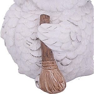 Nemesis Now Snowy Magic Witch Owl Familiar Figurine, 18cm, White