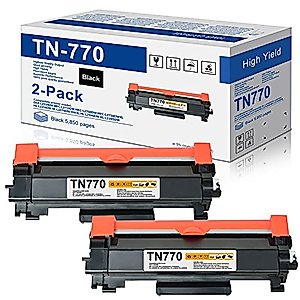 High Yield TN770 Black Toner Cartridge Replacement for Brother TN-770 to Use with HL-L2350DW HL-L2395DW HL-L2390DW HL-L2370DW MFC-L2750DW MFC-L2710DW DCP-L2550DW Printer Toner (2-Pack)