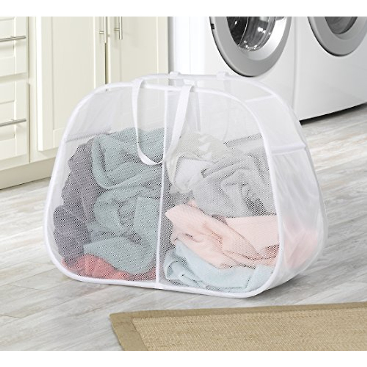 Whitmor Pop & Fold Double Laundry Hamper