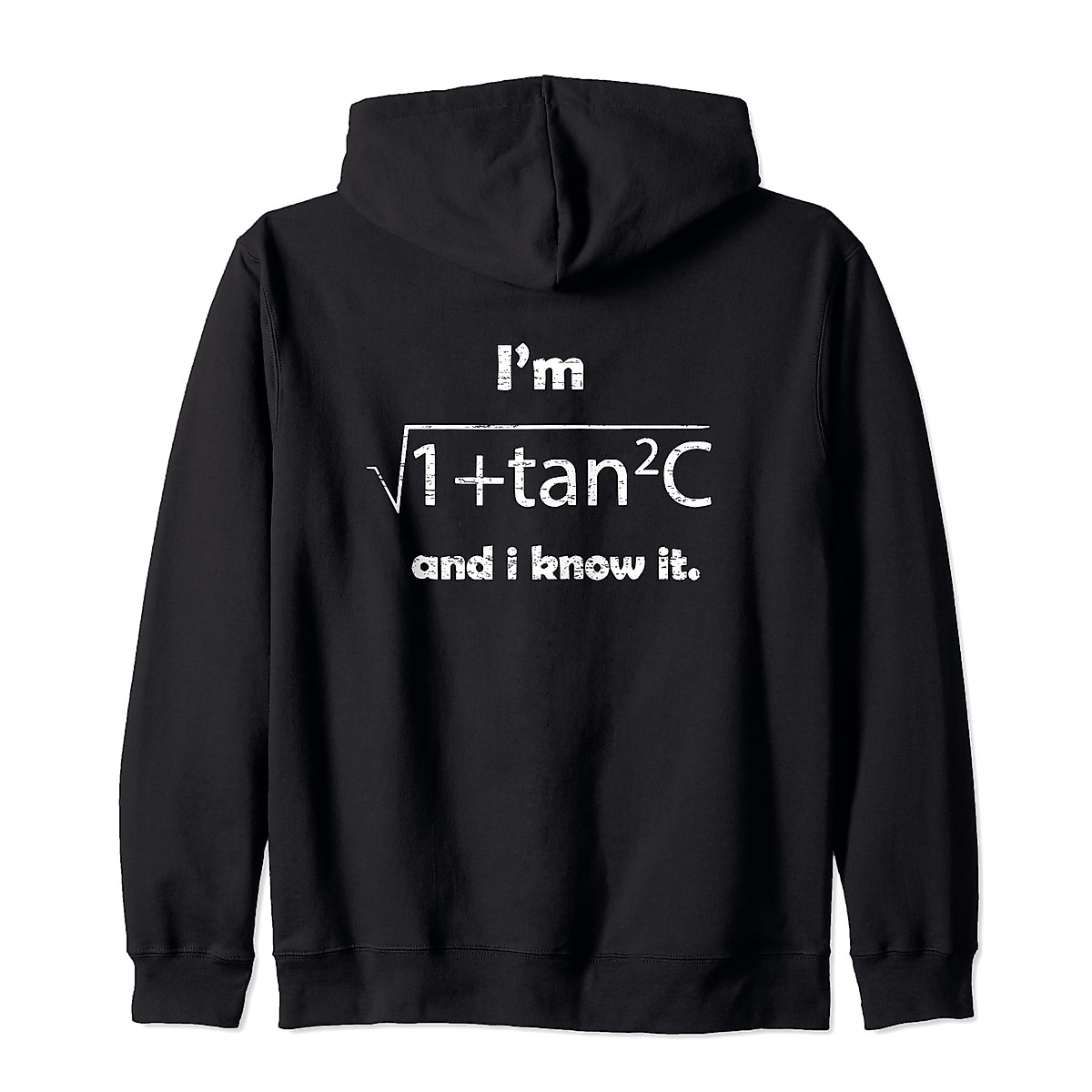 I'm Sexy Math Humor I'm Sec C And I know It (On Back) Zip Hoodie