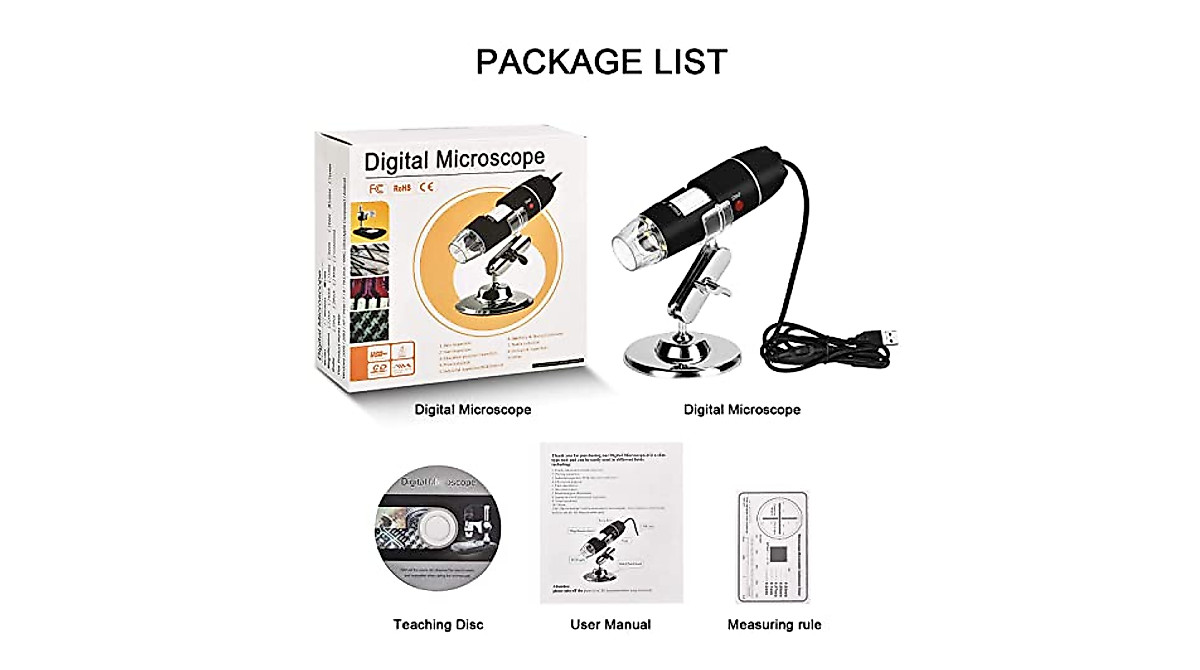 USB Microscope, 40X-1000X Digital Microscope 3 in 1 PCB Microscope ...