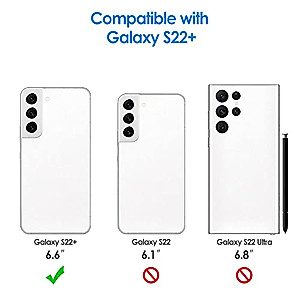 JETech Slim Fit Case for Samsung Galaxy S22+ / S22 Plus 5G 6.6-Inch, Thin Phone Cover with Shock-Absorption and Carbon Fiber Design (Black)