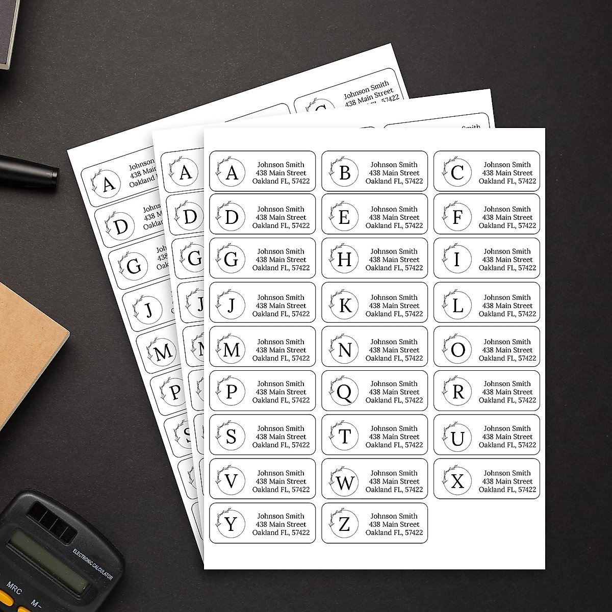 Return Address Labels Personalized Stickers – 60 Personalized Address Labels Self Adhesive, Simple Flat Sheet Return Address Stickers for Envelopes, Quality Custom Address Labels, Return Label