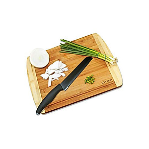 Wooden Cutting Boards for Kitchen: Organic Bamboo Wood Cutting Board with Juice Grooves - Best Wood Cutting Board for Meat & Vegetables - Large Decorative Serving Tray & Wood Cheese Board