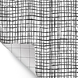 Teacher Created Resources Black Freestyle Grid Peel and Stick Decorative Paper (TCR70009) 17-1/2" inches x 10 feet