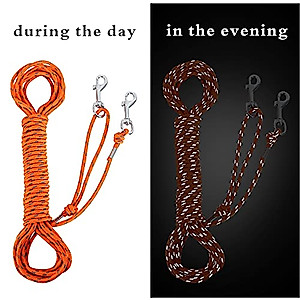 Reflective Cat Leash -30FT Cat Cable Out Leash Escape Proof Walking Leads Yard Long Leash Durable Safe Personalized Extender Leash Traning Play Outdoor for Puppies/Kittens/Rabbits/Small Animals