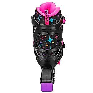 Roller Derby Stryde Youth Adjustable Inline Lighted Wheel Skates Medium Black/Pink