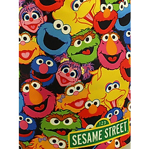 Sesame Street Elmo Boys Girls Collapsible Nylon Gift Basket Bucket Tote Bag (One Size, Red/Multi)