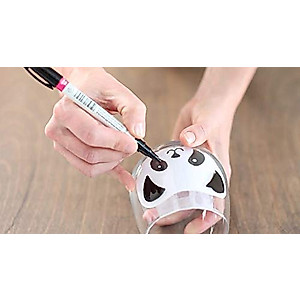 Glass Pen Window Marker: Black and White 5 Pack - Glass Markers, Car Marker or Mirror Pen with Washable Paint - Car Windows, Mirrors, Signs, Crafts