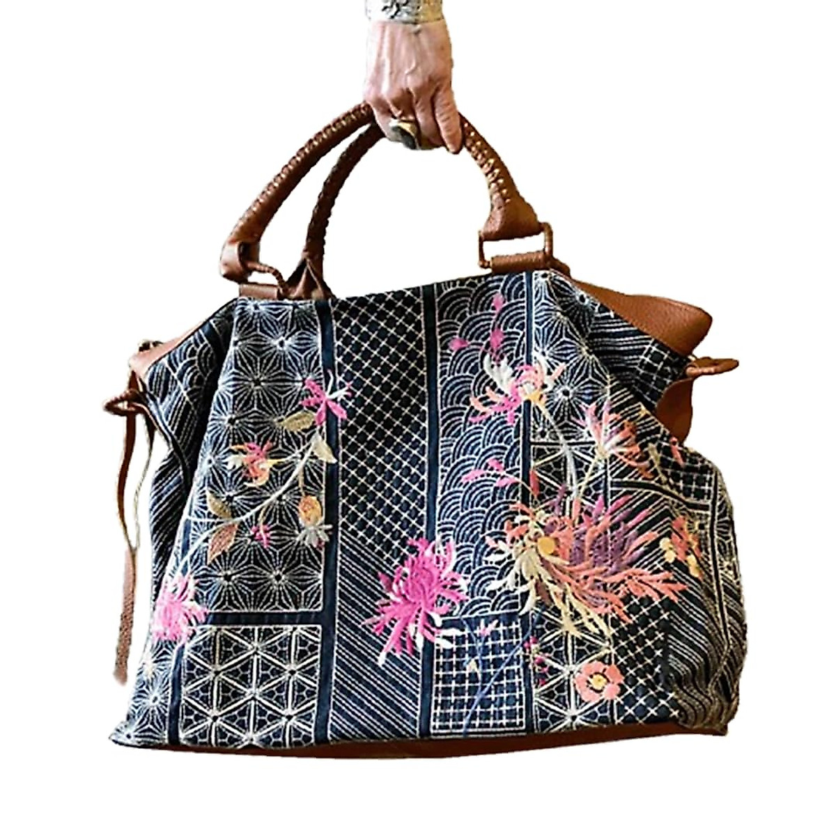 3J Workshop by Johnny Was Women's Embroidered Duffle Bag, Multi, OS