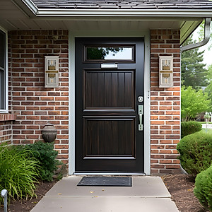 MSTETO Dusk to Dawn Sensor Outdoor Wall Light Fixtures Set of Two, Modern White & Gold Aluminium Alloy Porch Lights, Exterior Waterproof Wall Sconces with Glass Shades for Garage, Patio, Front Door