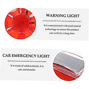 DOITOOL 5pcs Signal Light Emergency Flashing Barricade Light The Lighthouse Solar Strobe Warning Light Road Construction Light Led Barricade Warning Light Plastic Car Pendant