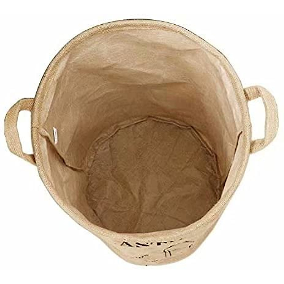 Dream Roca Natural Jute Recycling Bin Bag, Waste Bin Bags Basket for Home Kitchen Office - Round Reusable Recycle Garbage Trash Sorting Bins Organizer Baskets Recycling Container for Metal, Cans