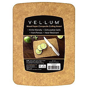 Vellum Wood Paper Composite Cutting Board, 8" x 6" | Dishwasher Safe
