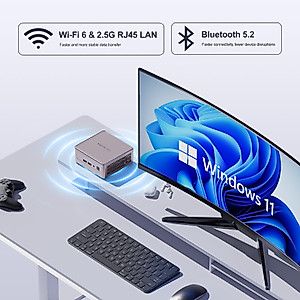GEEKOM A5 Mini PC, AMD Ryzen 7 5800H(8C/16T, up to 4.4GHz) Mini Desktop Computer, 32GB DDR4 RAM 512GB M.2 SSD, Radeon Vega 8 Graphics, Support 8K UHD/USB 3.2/WiFi6/BT5.2/HDMI/Windows 11 Pro