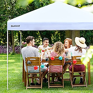 Outmotd 10ft x 10ft Slant Leg pop up Tent with Carrybag, Ground Stakes, Ropes, Outdoor Canopies Instant Party Gazebo