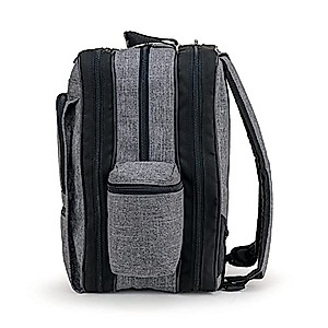 Hopkins Medical Products Antimicrobial 21st Century Plus Home Care Backpack: Mesh Pockets, 600D Polyester, Ergonomic Straps - Secure Laptop Sleeve & Organized Compartments, 11.5"x9"x16"