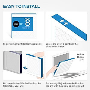 Simply by MervFilters 14x14x1 Air Filter, MERV 8, MPR 600, AC Furnace Air Filter, 6 Pack