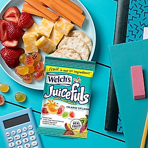 Welch's Juicefuls Juicy Fruit Snacks, Mixed Fruit, Berry Blast & Island Splash Fruit Gushers Variety Pack, Great For School Lunches, Gluten Free, 4 Oz Individual Single Serve Bags (Pack Of 12)