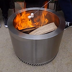 CRAFTSMAN 19.5" Smokeless Wood Fire Pit Portable Stainless Steel Camping, RVing, Backyard Bonfire fire Pit