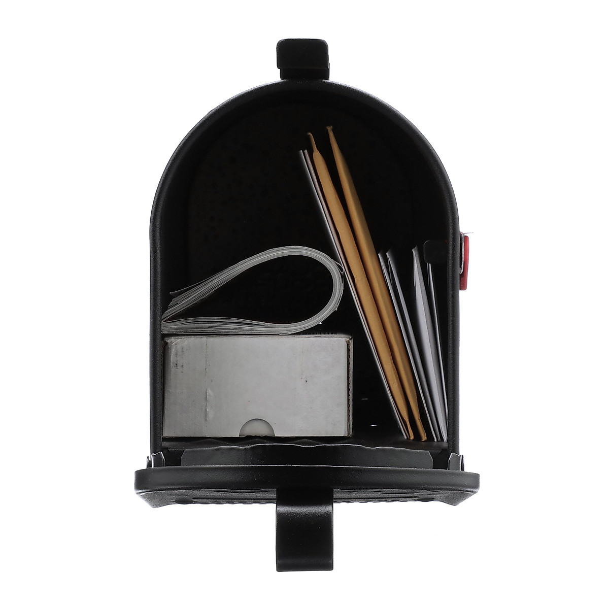 Architectural Mailboxes Admiral Aluminum Post Mount Mailbox, Compatibility Code A, ADM11BAM, Textured Black, Medium Capacity