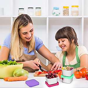 3Pack Stainless Steel Snack Containers 6oz Snack Box Container Leakproof Stainless Steel Snack Cups with Silicone Lids Portable Snack Containers Stackable Freezer Dishwasher Safe for Daycare School