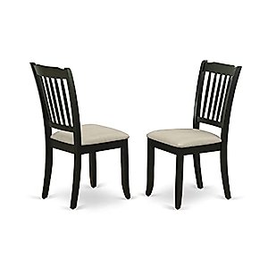 East West Furniture DAC-BLK-C Dining Room Chairs, 21 x 18 x 38