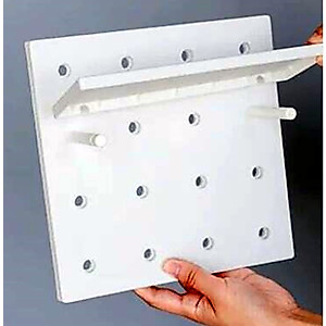 Wall Floating Shelves White 2 Pack Self Adhesive Wall Shelves Bathroom Makeup Wall Organizer Wall décor Wall Mounted Plastic Storage Bins Shelf (White)