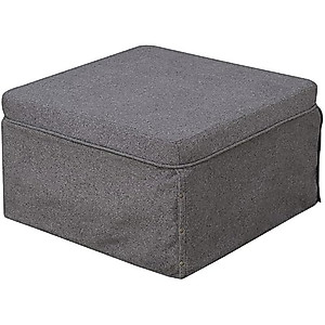 Convenience Concepts Designs4Comfort Folding Bed Ottoman, Soft Gray Fabric