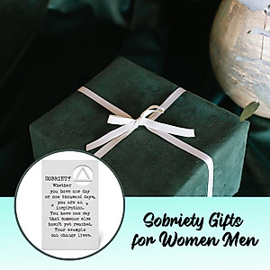 clesellix Sobriety Gifts for Women Men, Sobriety Gift Card Metal Wallet Insert Card, Addiction Recovery Gift AA Gift NA Gift 12 Step Gifts, Sober Anniversary Birthday Christmas Keepsake WSOC1