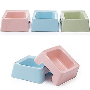 FUUIE Bowls for Food and Water Bowl for Dogs Slow Eating Square Shape Feeder Multi Purpose Puppy Feeding Water Food Drinking Dishes Non Slip Pet Tableware (Color : Sky Blue)